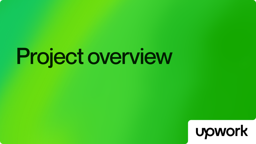 Project Catalog: Project overview – Upwork Customer Service & Support | Upwork Help