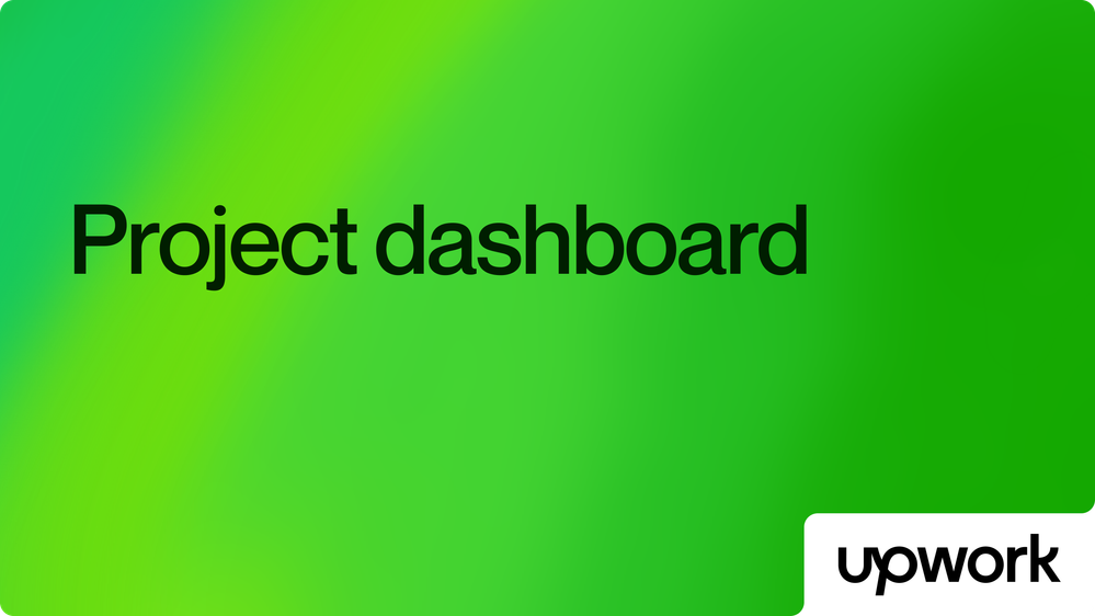 Project Catalog: Project dashboard – Upwork Customer Service & Support | Upwork Help