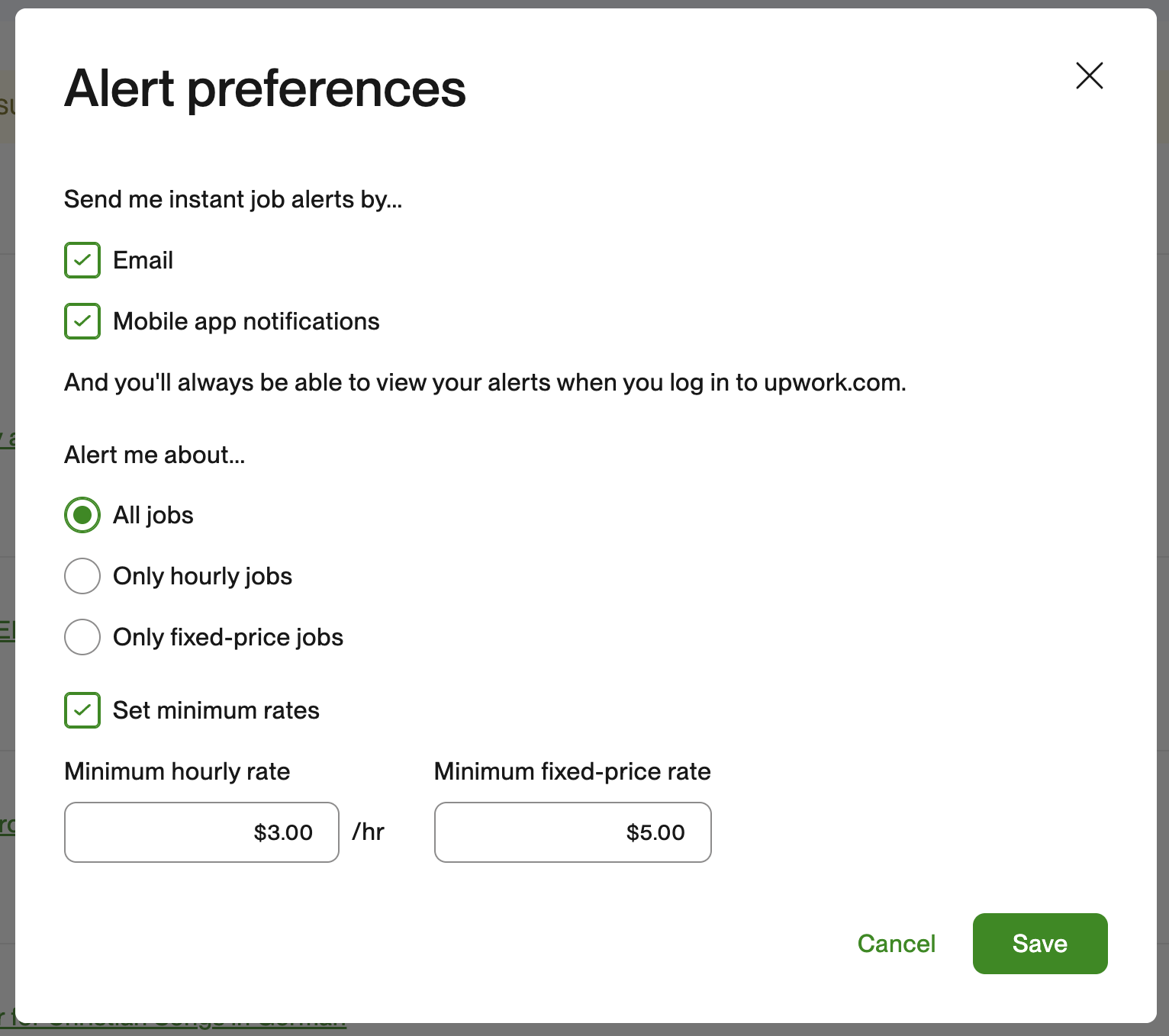 How to get instant job alerts – Upwork Customer Service & Support | Upwork Help